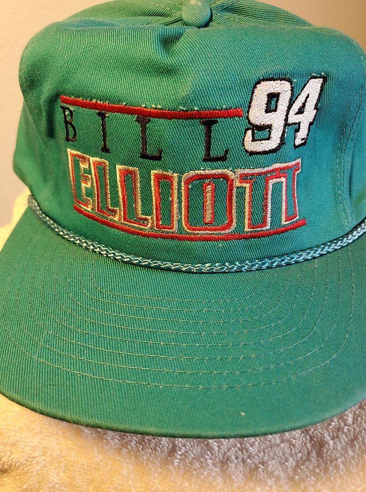 OLD VTG Bill Elliott #94 on a green NASCAR ball cap - Racing-NASCAR
