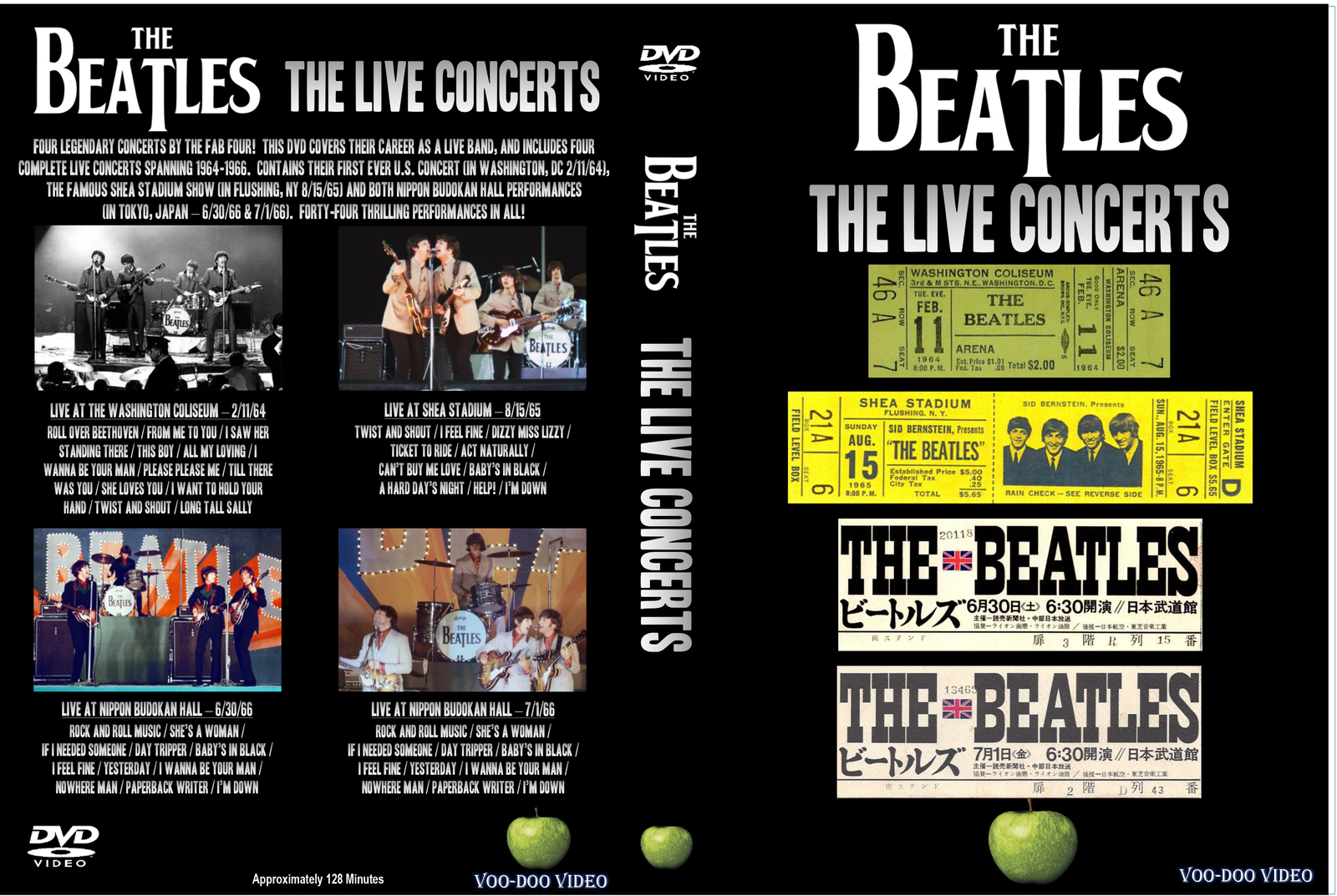 The Beatles - The Live Concerts DVD - 4 Complete Shows Washington ...