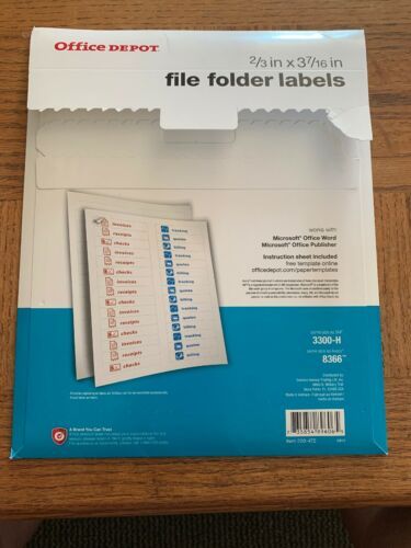 Office Depot File Folder Labels 220-472 - Files & Supplies