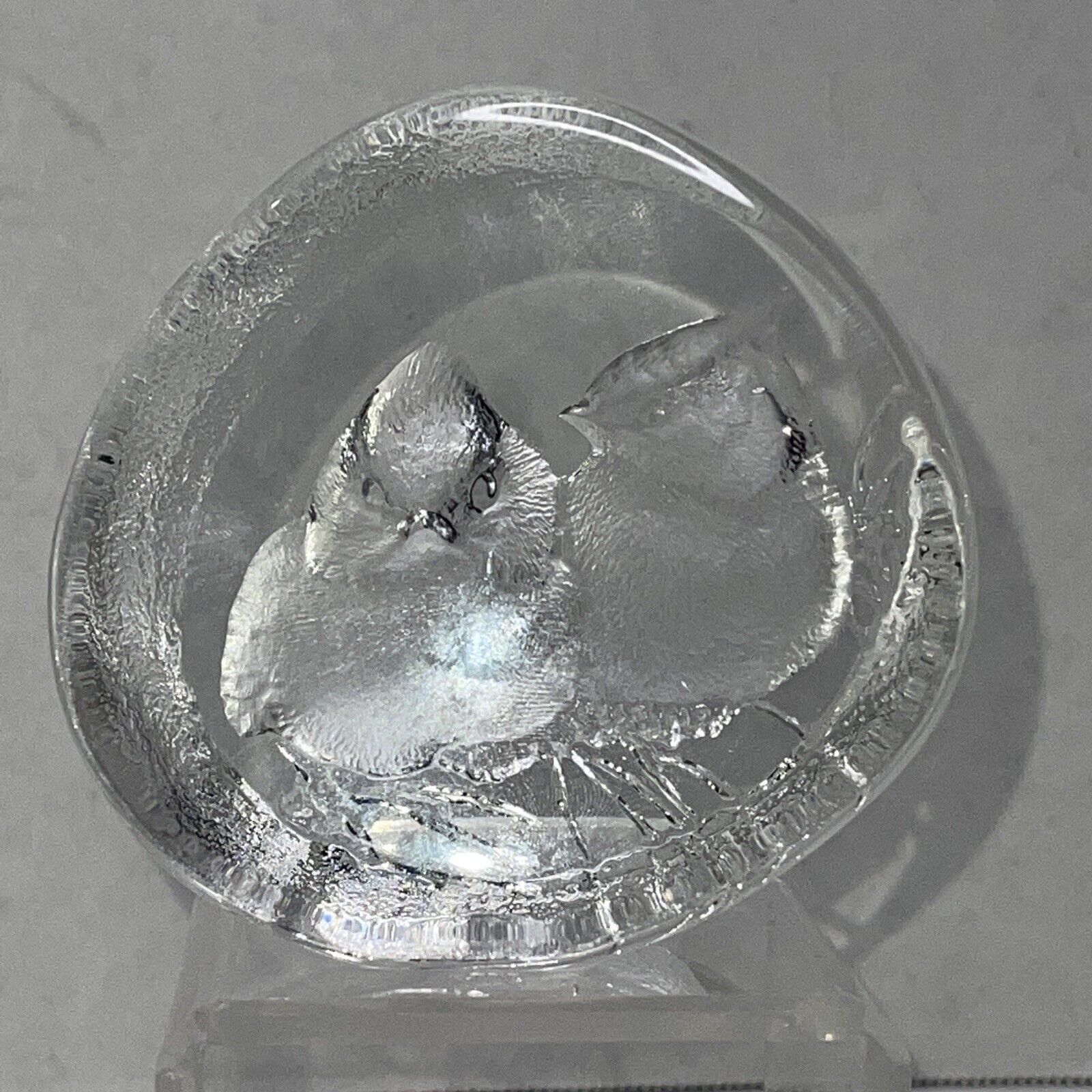 MATS JONASSON SIGNATURE COLLECTION CARDINAL BIRD LEAD CRYSTAL ...