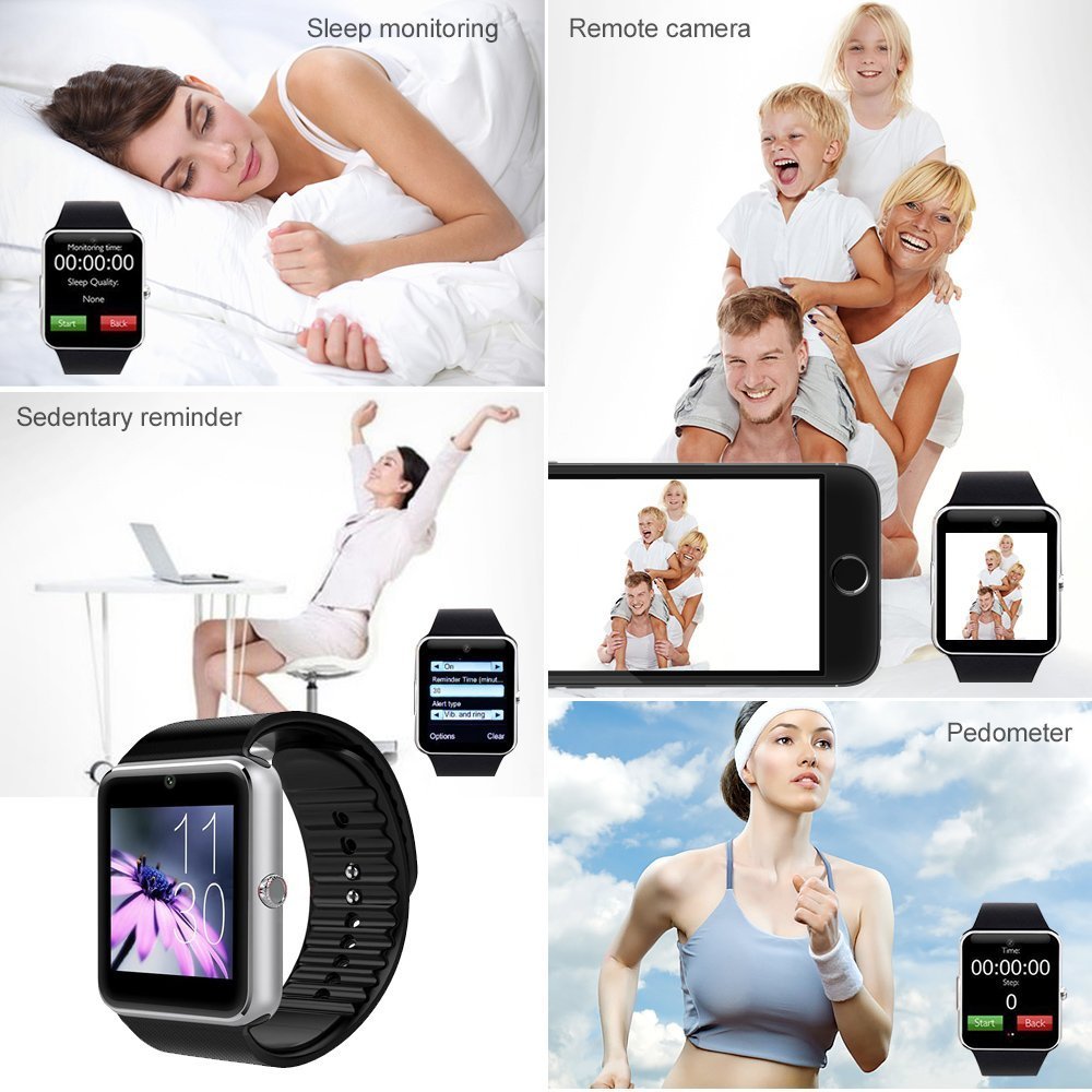 Evershop Bluetooth Android Smart Watch + SIM Card Slot Smartwatch for ...