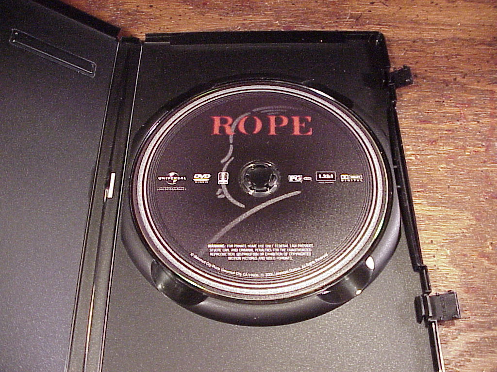 An Alfred Hitchcock Masterpiece Rope DVD, 1948, used, PG, with James Stewart - DVDs & Blu-ray Discs