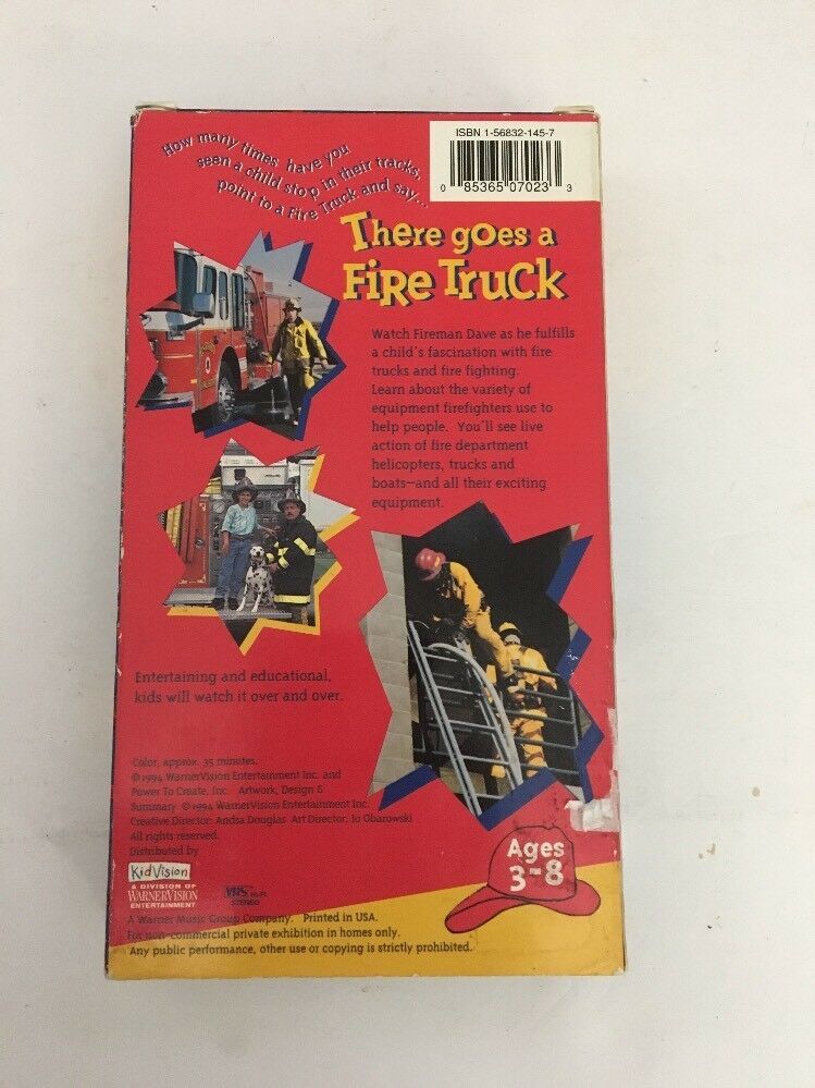 There Goes A Fire Truck VHS-TESTED-RARE VINTAGE COLLECTIBLE-SHIPS N 24 ...