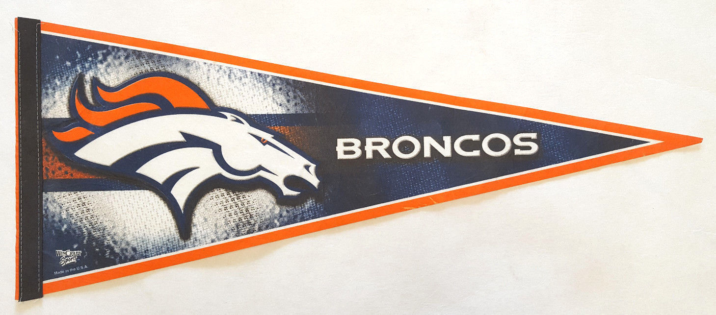 NFL Football Pennant-Denver Broncos-30" Banner-Triangle Flag-Football ...
