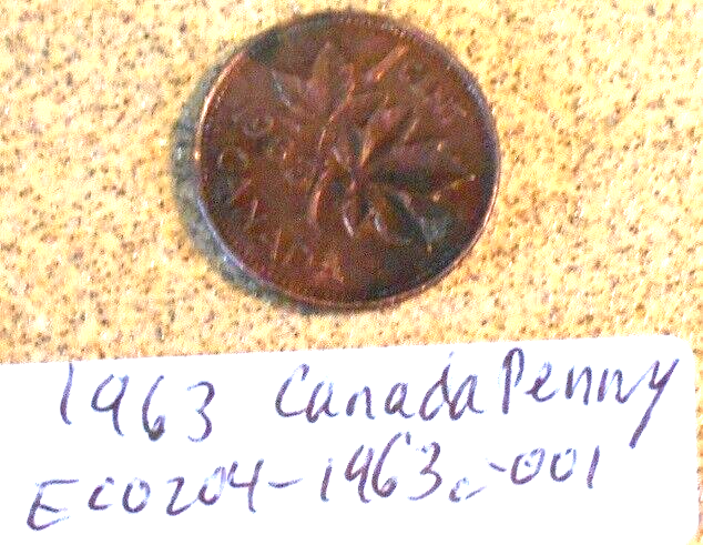 1963 Canada Penny Rim Strike/Alignment Error, Toned; Old Coin Foreign ...