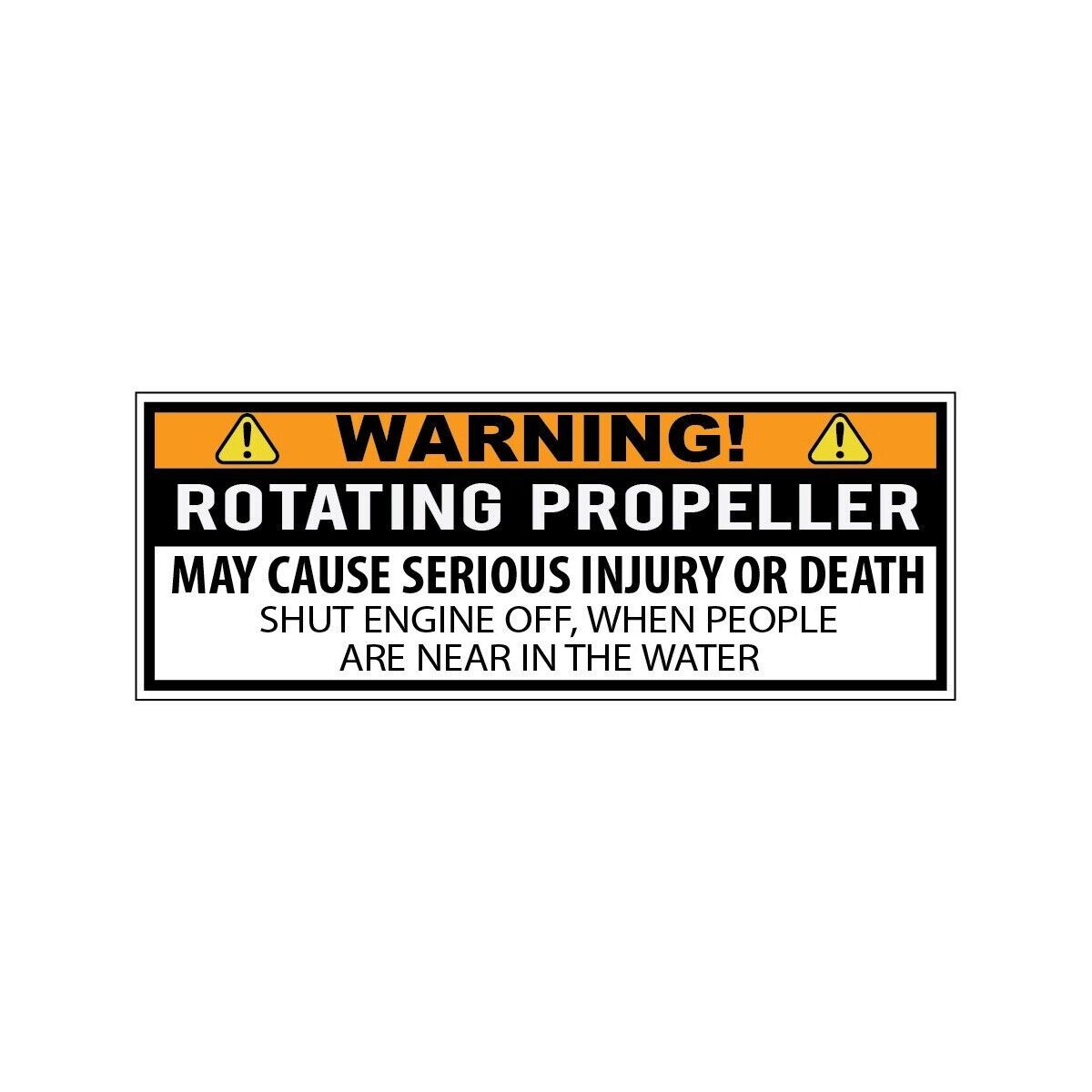 Warning Rotating Propeller Marine Boat Engine Safety Label Vinyl ...