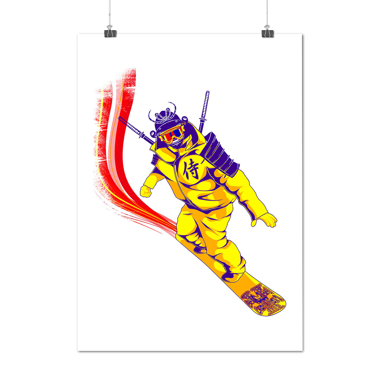 Snowboard Samurai Modern Ninja Matte/Glossy Poster A0 A1 A2 A3 A4 ...