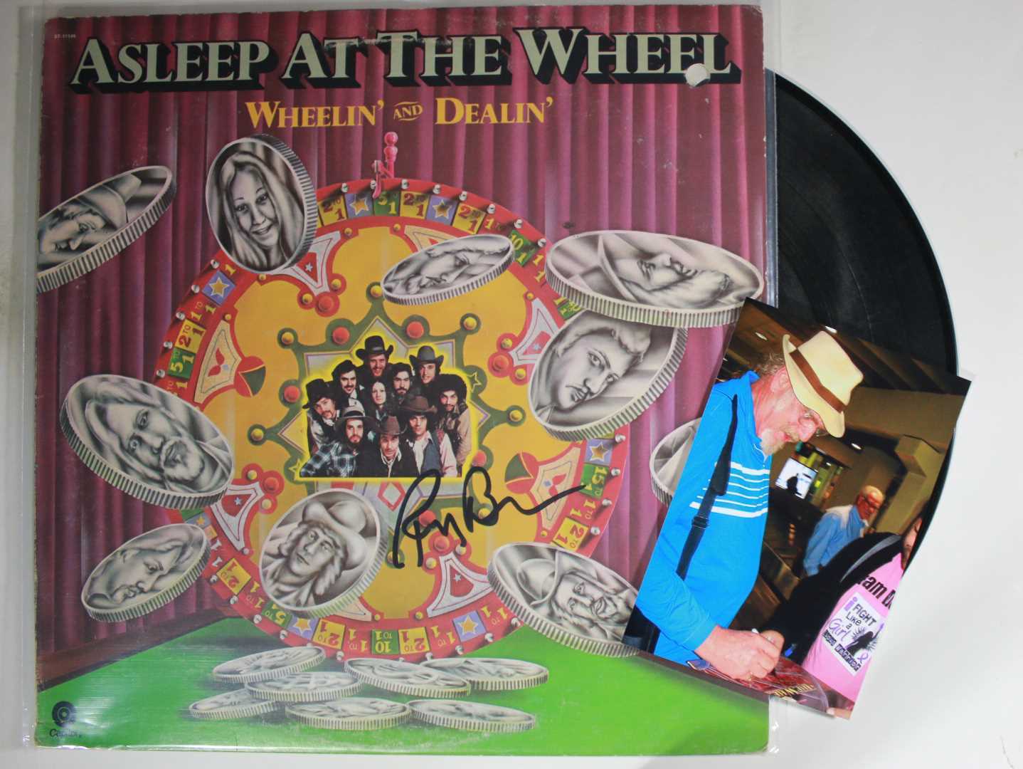 Ray Benson Signed Autographed Record Album w/ Signing Photo - Records