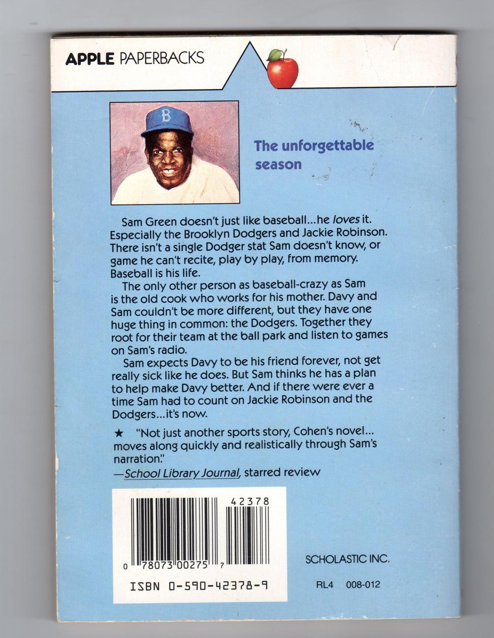 Thank You , Jackie Robinson By Barbara Cohen - (CHILDREN BOOK) - Books