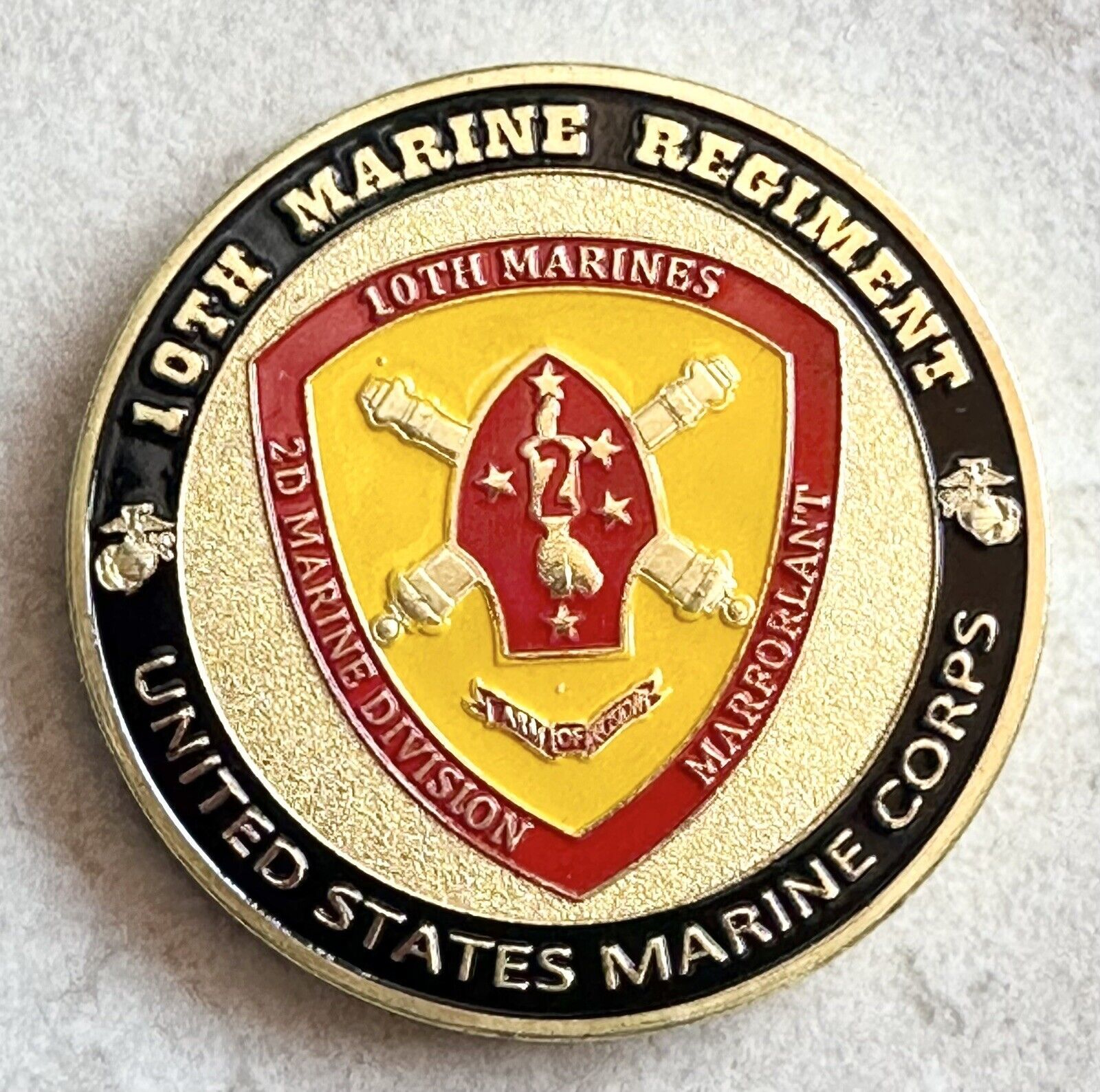 US MARINE CORPS - 10th MARINE REGIMENT Challenge Coin USMC - Current ...