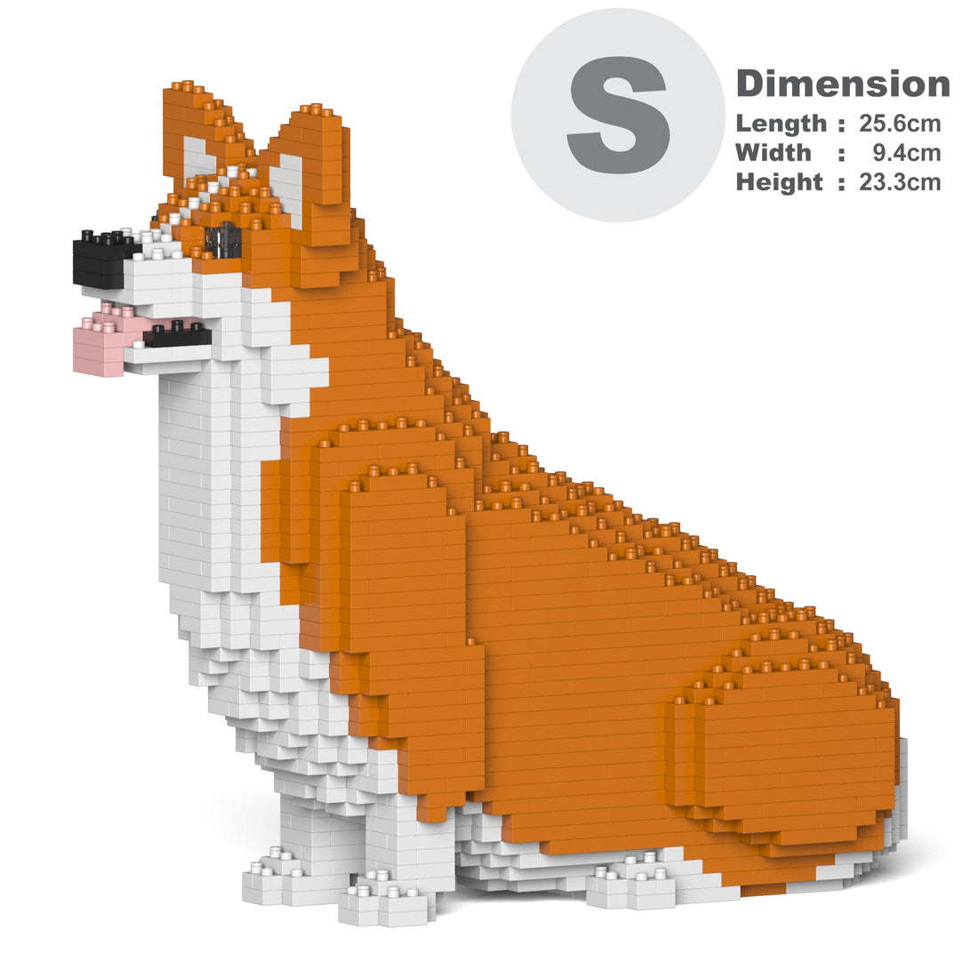 Welsh Corgi Dog Sculptures (JEKCA Lego Brick) DIY Kit - Building Toy ...