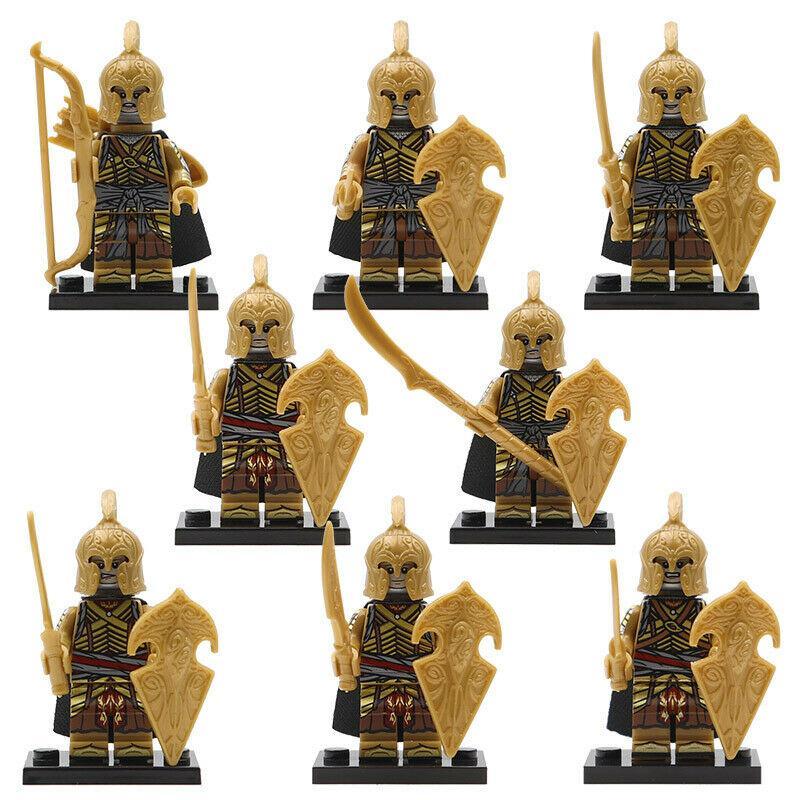 8Pcs The Lord Of The Rings Noldor Elf Guard Elves Army Minifigures ...