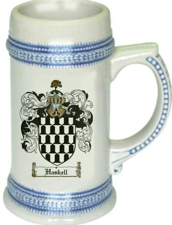 Haskell Coat of Arms Stein / Family Crest Tankard Mug - Coat of Arms