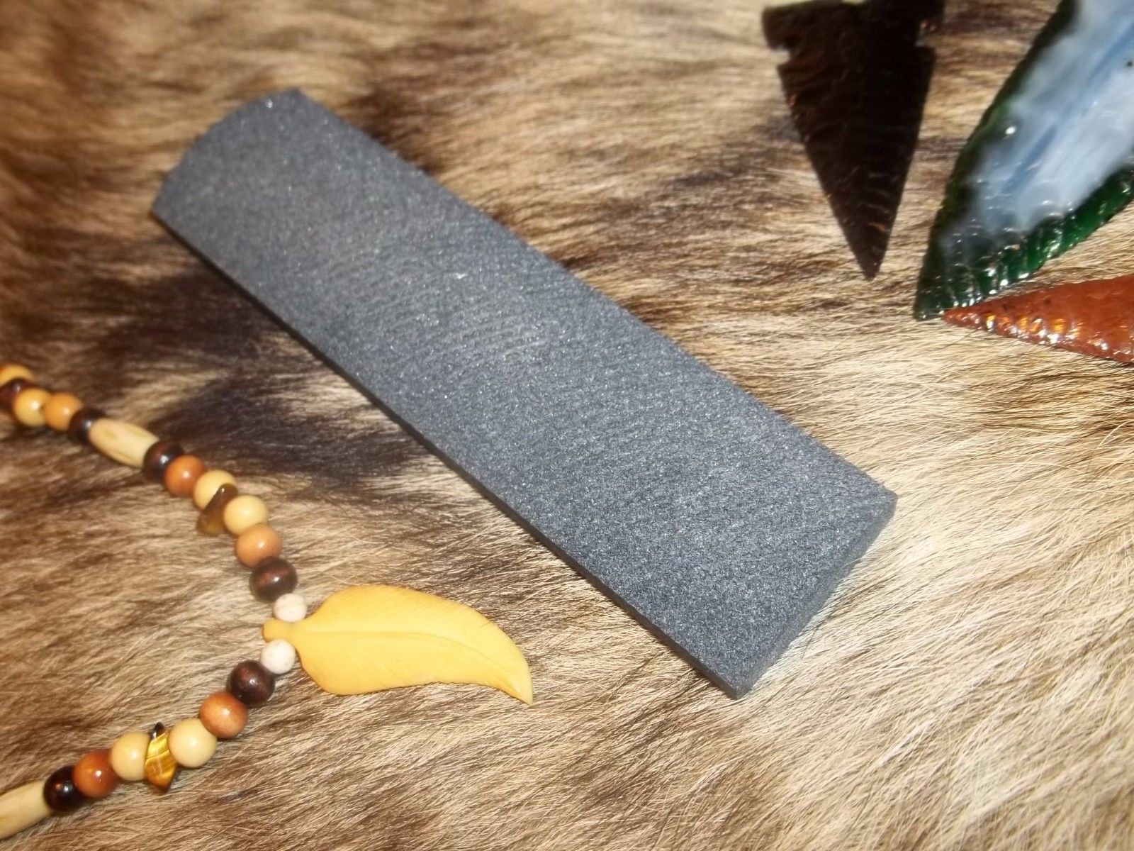 NEW HAND ABRADER STONE Flint Knapping Primitive Knife Arrowhead Preform ...