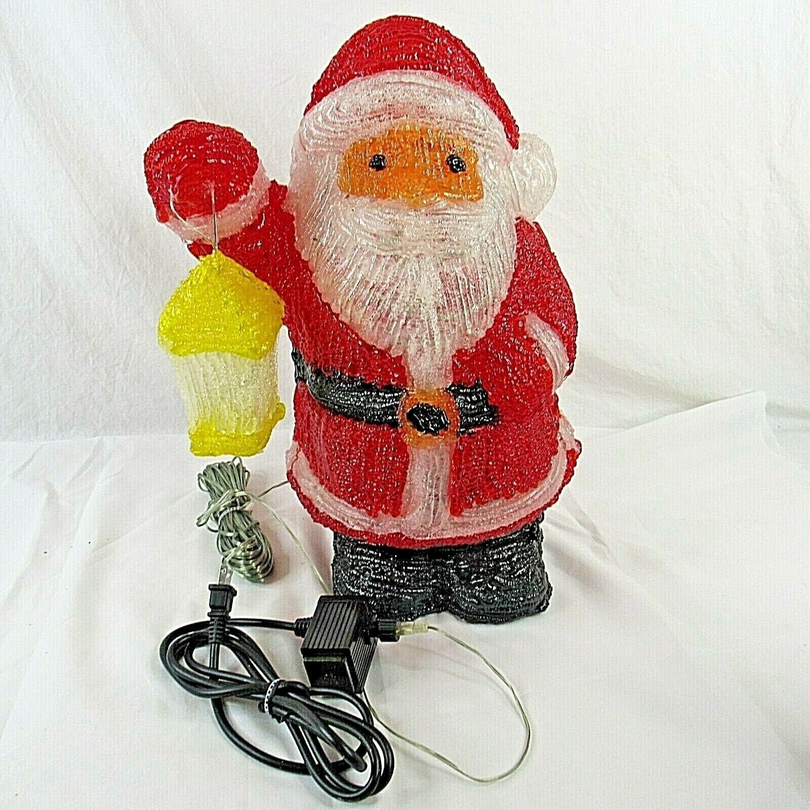 Christmas Melted Plastic Santa Lighted Indoor Outdoor Yard Figure ...