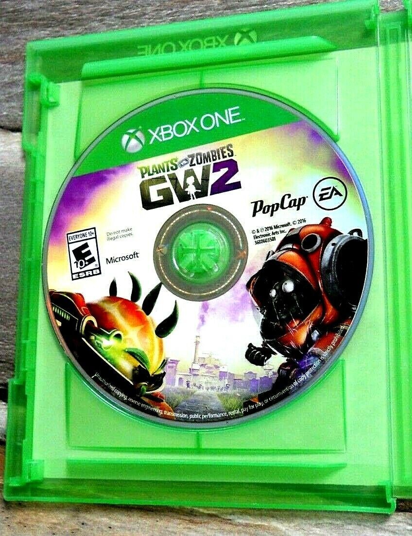 XBOX ONE PLANTS VS ZOMBIES GW2 GAME DISC ONLY IN PLASTIC DVD CASE ...