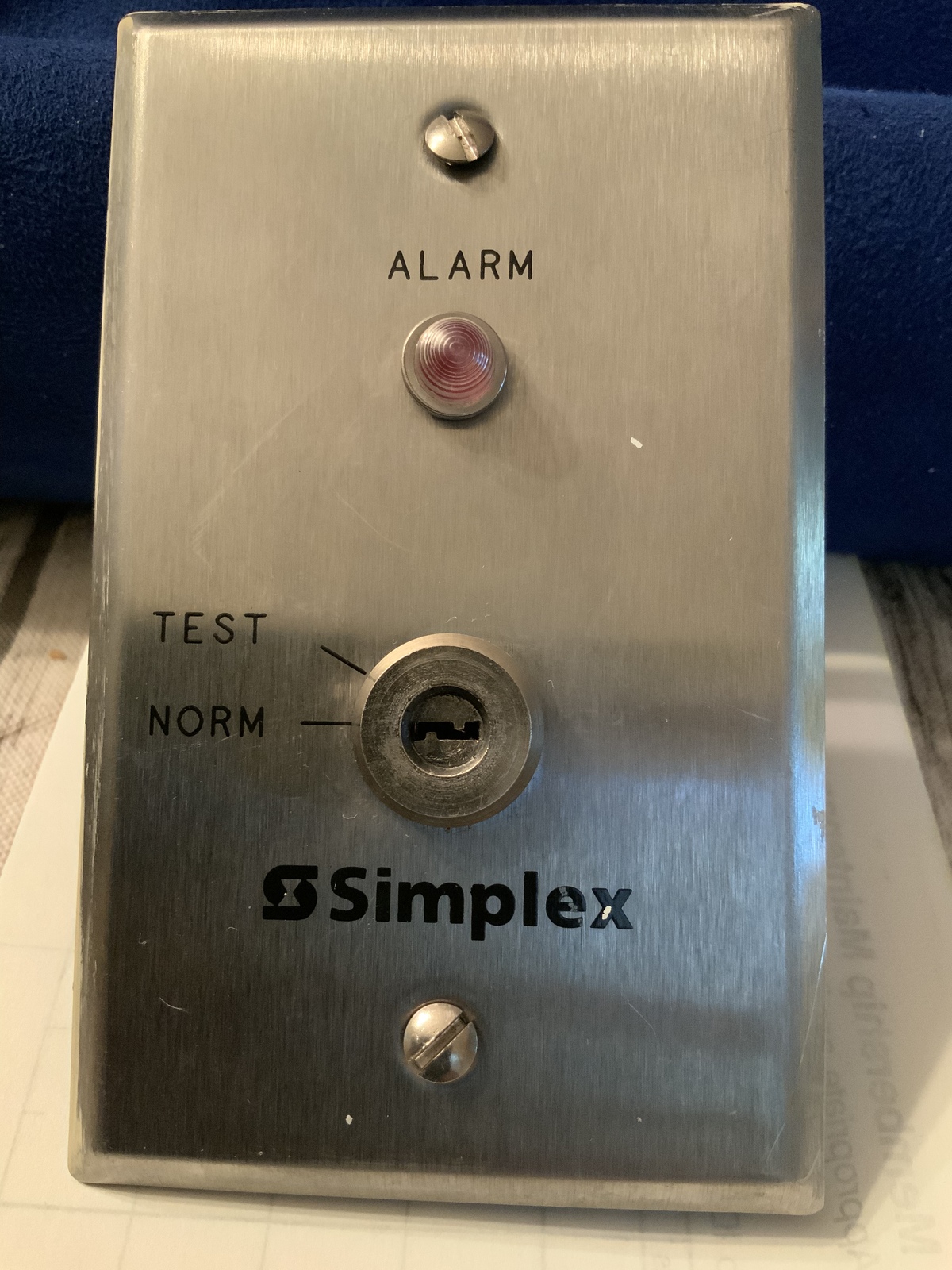 Simplex model 4098-9830 Remote Test Station, no key, red LED alarm ...