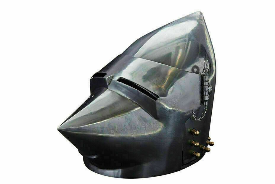 Medieval Knight Hounskull Helmet 18 gauge Klappvisor Battle Larp Sca ...