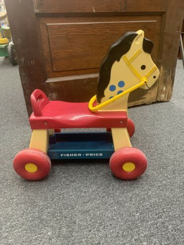 Vintage Fisher Price Riding Horse Toddler Ride On Toy 978 Pull Plastic Pony 1976 - Other