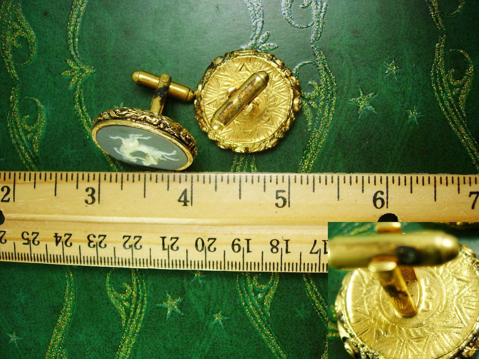 Erotic Nude lovers Pan Cuff links Vintage Cufflinks Mythology goddess ...