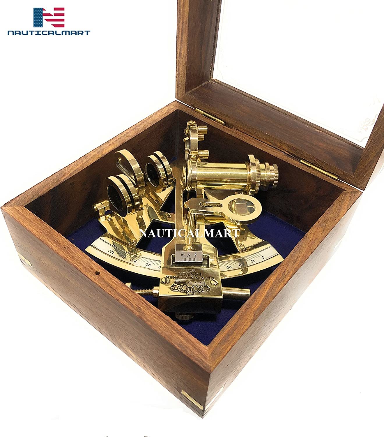 NauticalMart Titanic Memorabilia Brass 5" Sextant-White Star Line-Solid Brass Se - Sextants