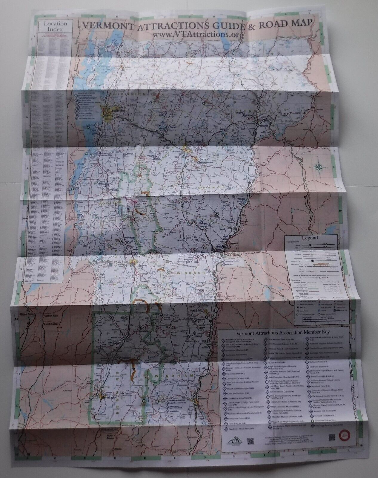 Folding Roadmap Vermont Map and Guide Inspiration for your next ...