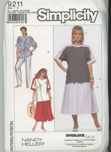 Plus Size Tops and Skirts Simplicity 9211 Size 18-20, 22-24, 26-28, 30 ...