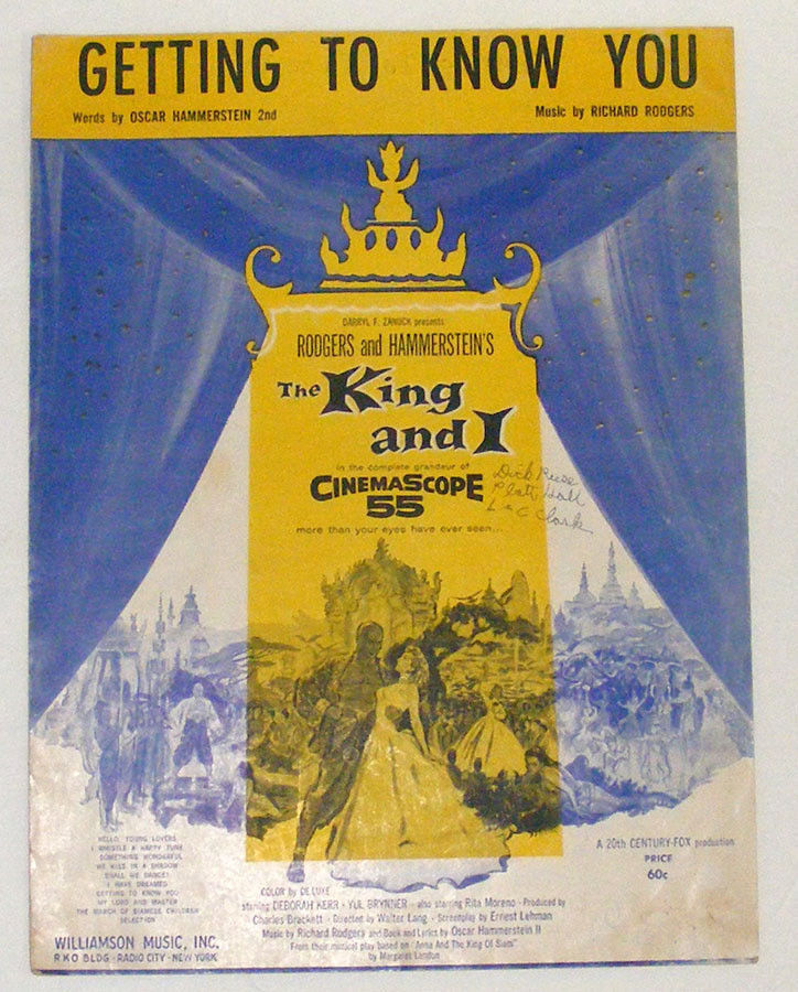 Vintage Sheet Music / Song Book ~ GETTING TO KNOW YOU; The King and I ...