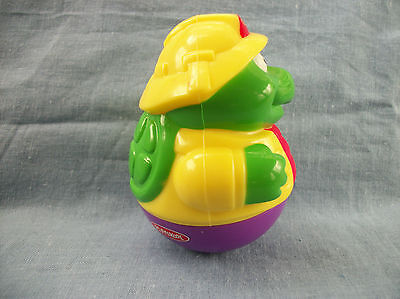 Playskool Weebles 2003 Hasbro Green Turtle Hard Hat Plastic Figure 2 3/ ...