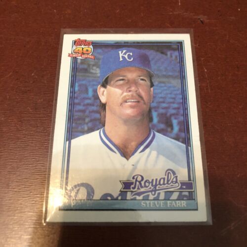 1991 topps 40 years of baseball Steve Farr #301 Royals - Trading Card ...
