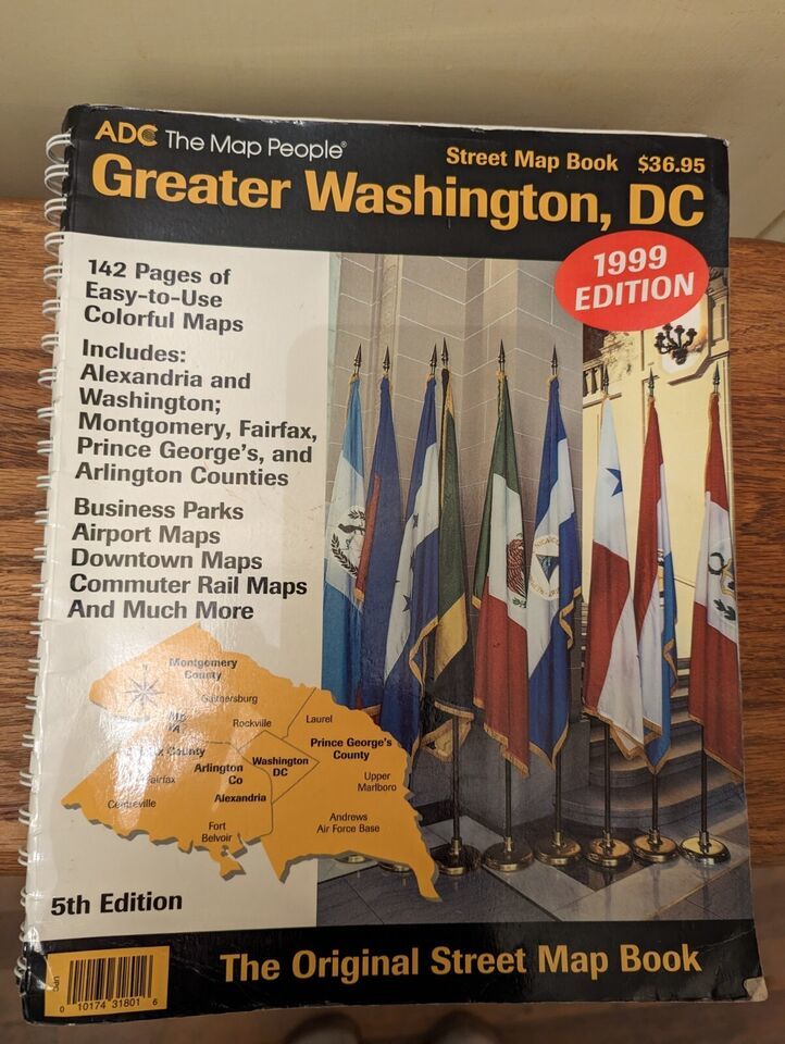 1999 ADC Greater Washington DC Street Map Book 5th Edition 248 pages ...