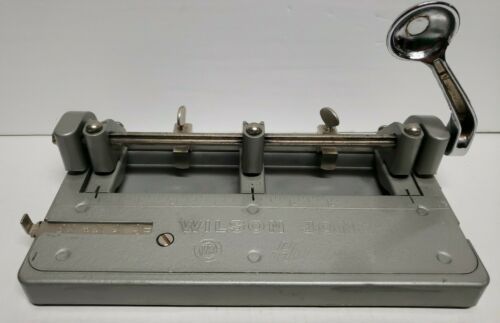 Vintage Wilson Jones Hummer Heavy Duty Metal Adjustable 3 Hole Punch ...