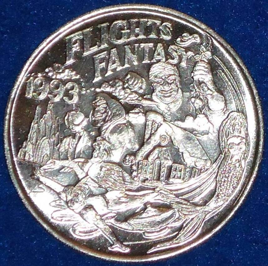 WALT DISNEY PETER PAN SNOW WHITE WITCH NEW ORLEANS MARDI GRAS DOUBLOON ...