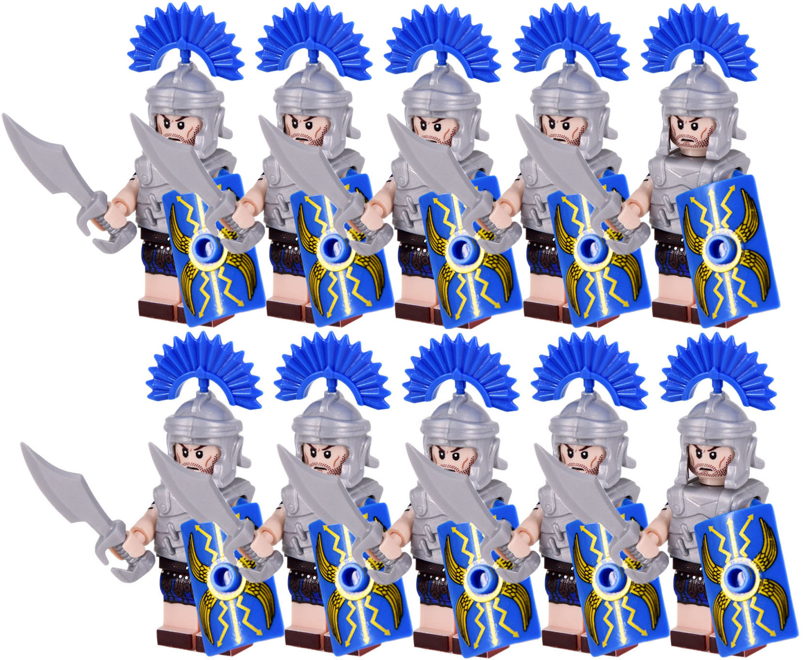 Ancient Roman Centurions (Blue) & Centurion 11 Custom Minifigures for ...
