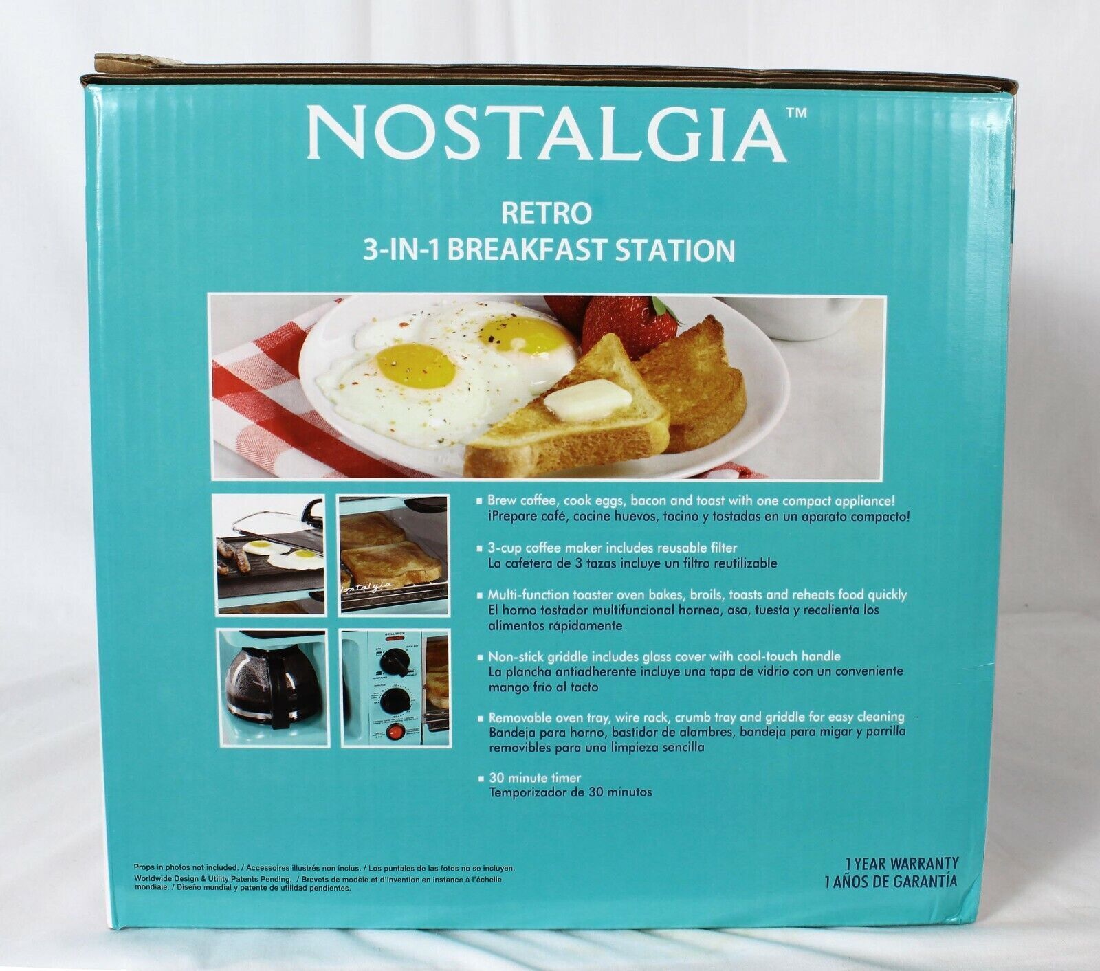 Nostalgia Electrics 50s-Style Breakfast Station Coffee Maker Toaster ...
