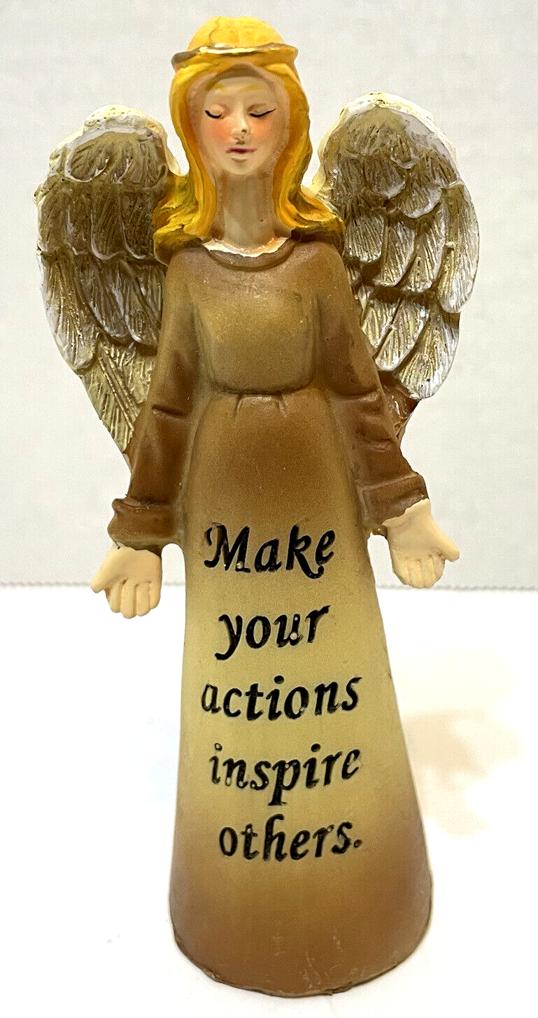 inspirational Angel Figurine Resin Standing Make Your Actions Inspire ...