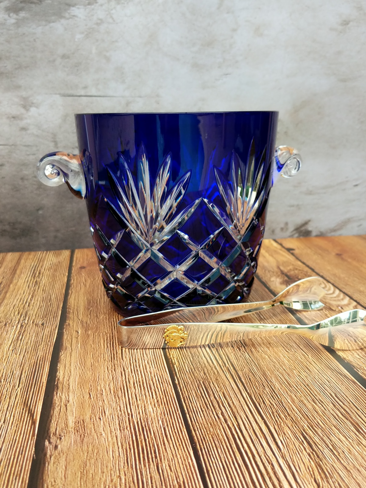 Faberge Odessa Cobalt Blue Ice Bucket - Ice Buckets