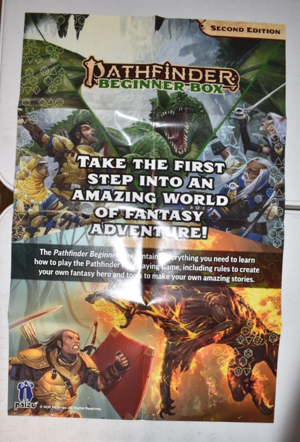 Pathfinder Beginner Box Poster Fantasy Adventure RPG Paizo Hero Dragon ...