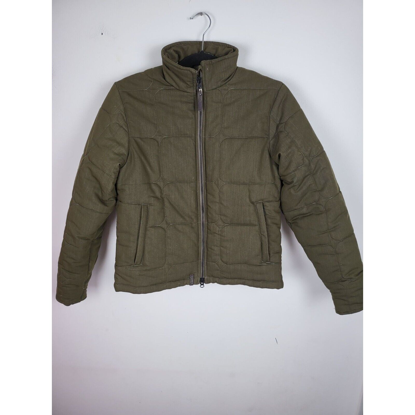 Merrell Quilted Winter Jacket S/P Womens Green Full Zip Primaloft ...