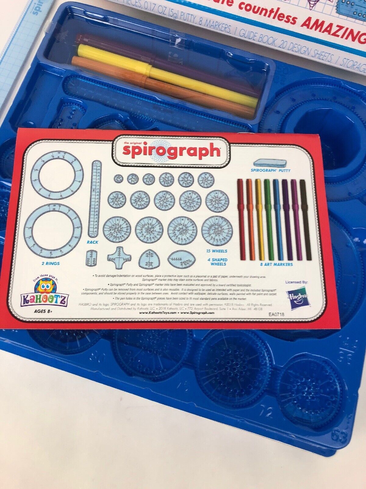 The Original Spirograph Classic Designs with 20 wheels and 8 Markers ...
