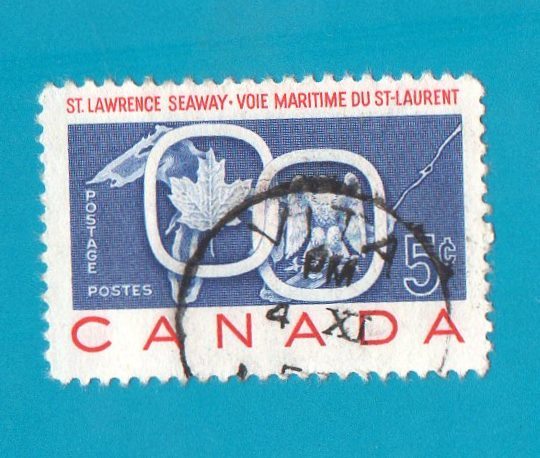 Canada (used postage stamp) Commemorative Saint Lawrence Seaway - Canada