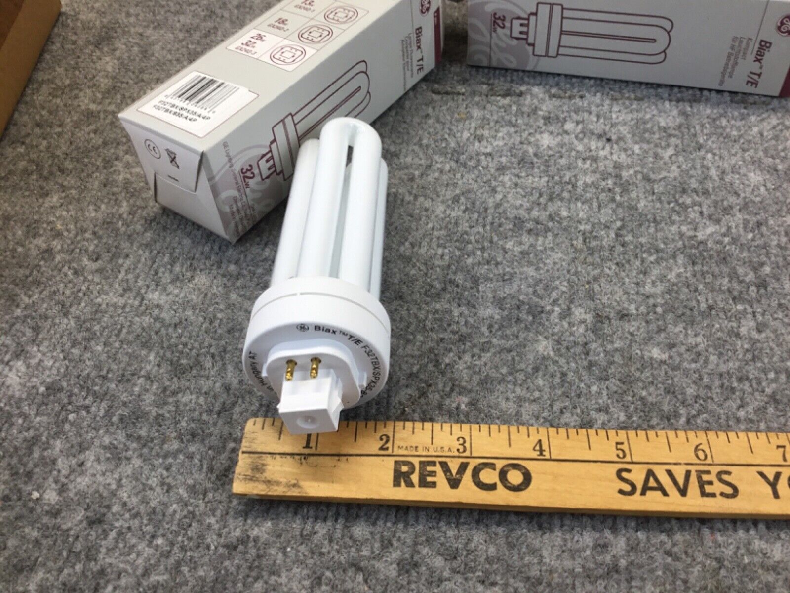 Lot-4 GE 34388 fluorescent bulb Biax T/E F32TBX/835/A/4P 32w base GX24q-3 - Light Bulbs