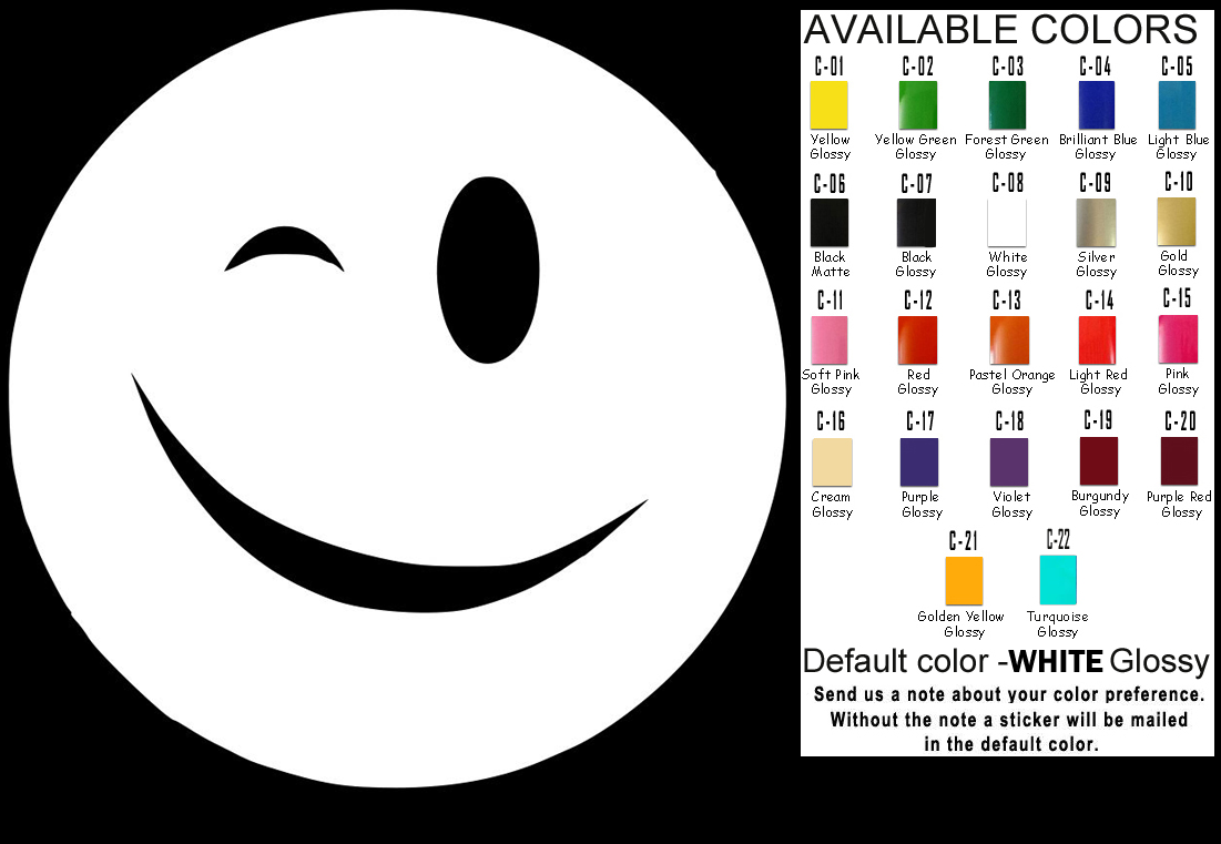 Smiley Faces Vinyl Decal Sticker Car Window Laptop iPhone Emoticons ...