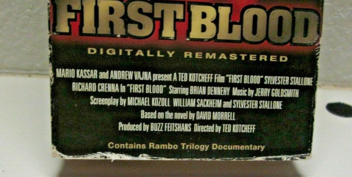 First Blood VHS Video Tape Cassette Rambo Sylvester Stallone Artisan ...