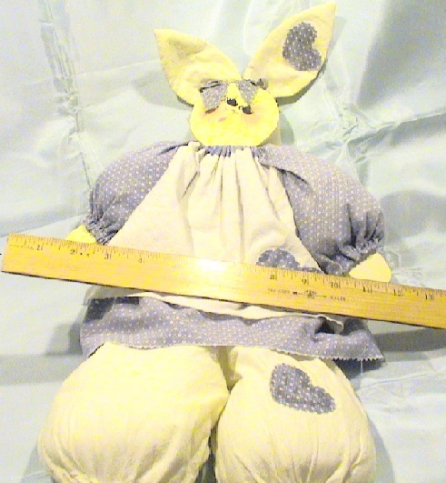 Handmade Wood & Cloth Body, Handpainted, Rabbit Doll - 24" Tall - Dolls ...
