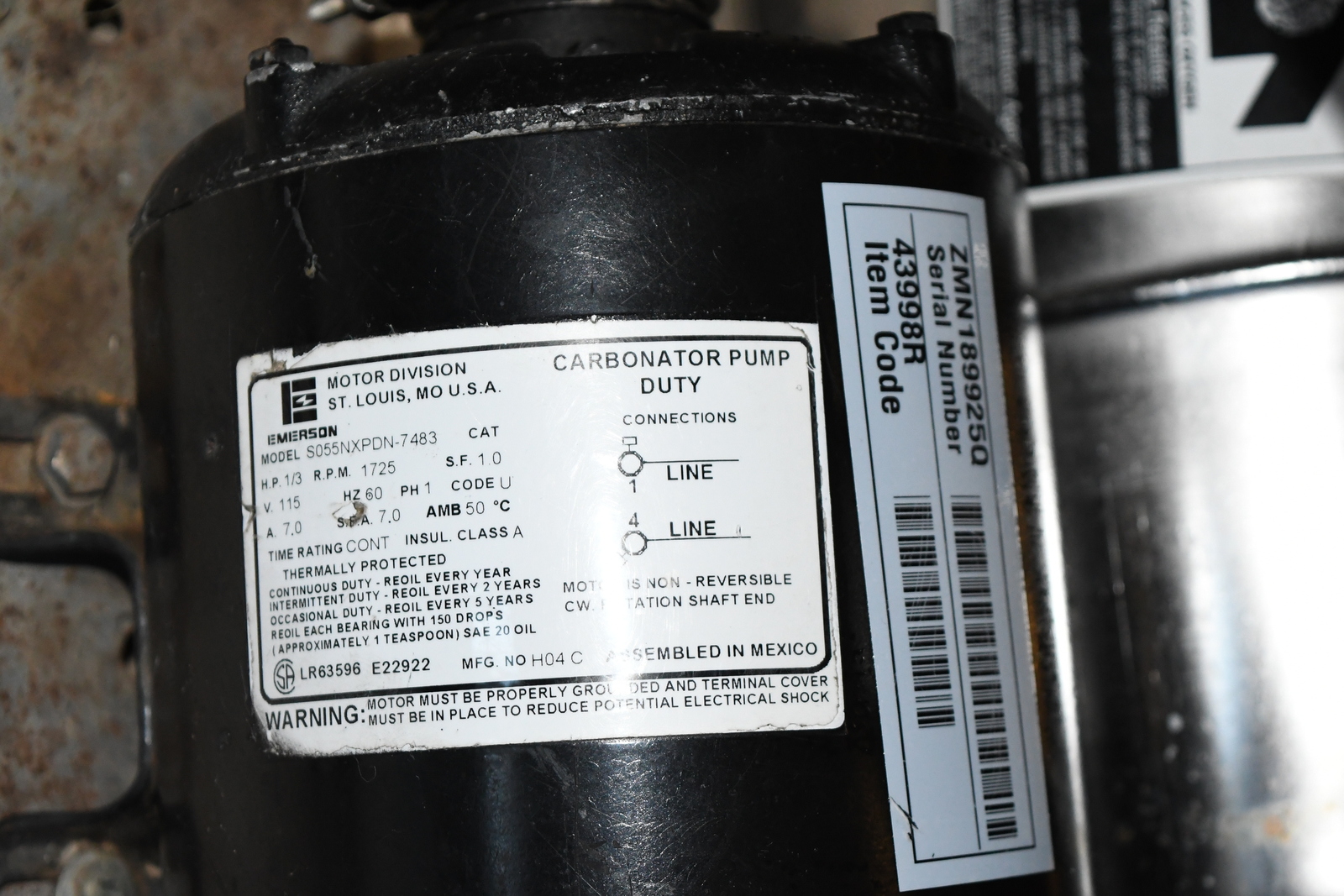 Multiplex E400397 Soda Carbonator Assembly, Lg, 115V, 2 Soda 1/23 515c3 - Snack & Food Machines