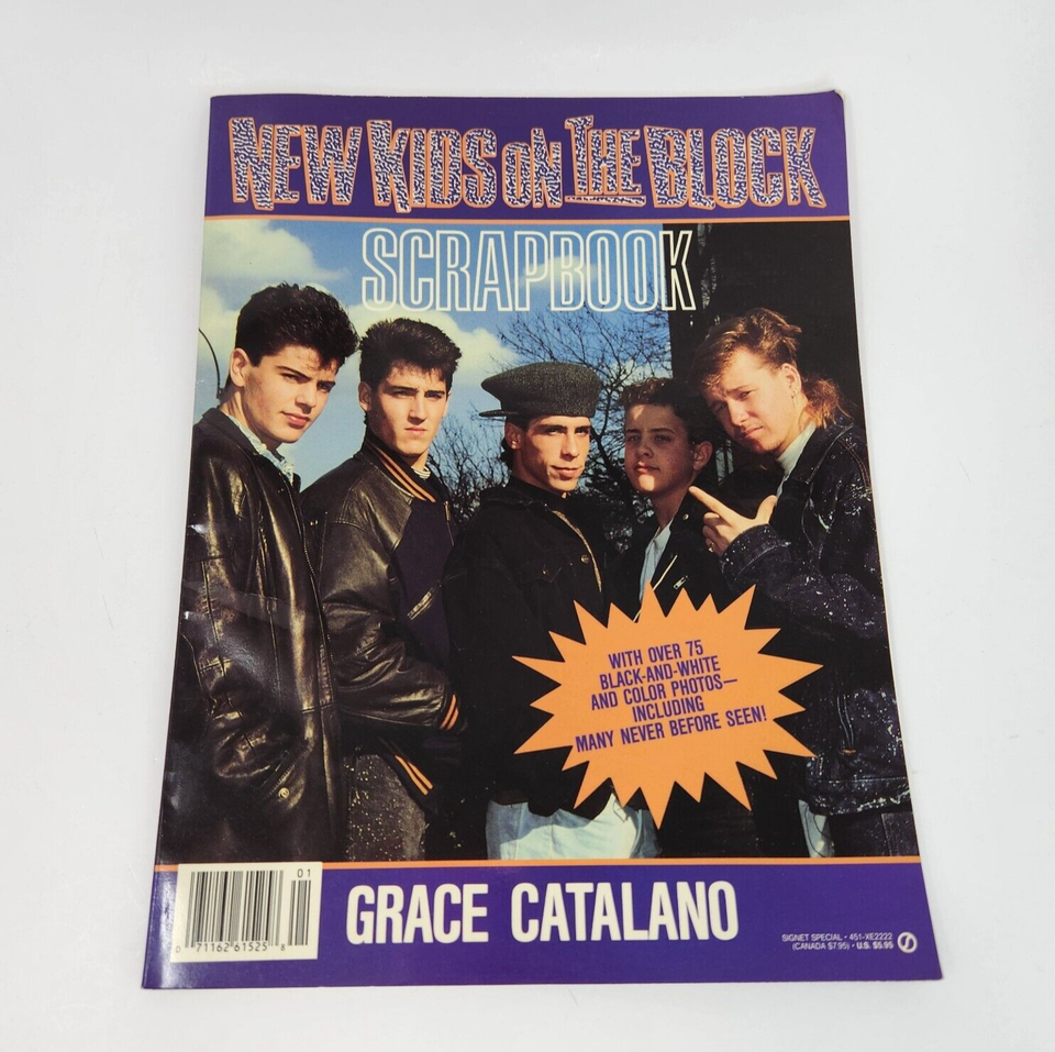 VINTAGE NEW KIDS ON THE BLOCK SCRAPBOOK BOOK CHILDRENS NKOTB GRACE ...