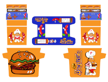 Burgertime COCKTAIL TABLE graphics Full tabel Graphics vinyl artwork ...