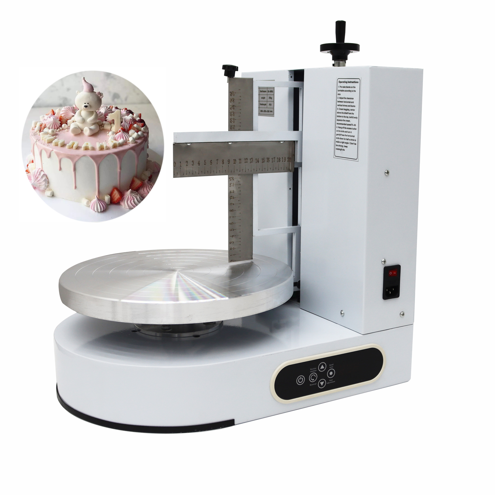 4-12 inch Cake Cream Spreading Coating Smearing Machine Cake Decorating ...