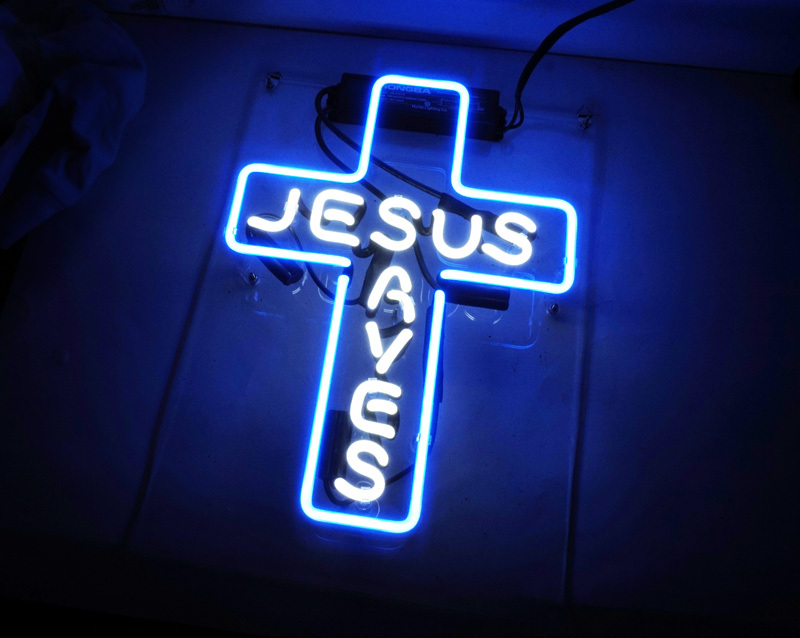 Jesus Saves Neon Sign 12" x 9" - Other Collectible Lighting